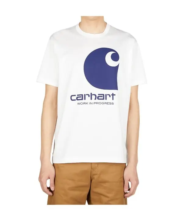 Junya Watanabe X Carhartt Printed T-shirt With Round Neck - White