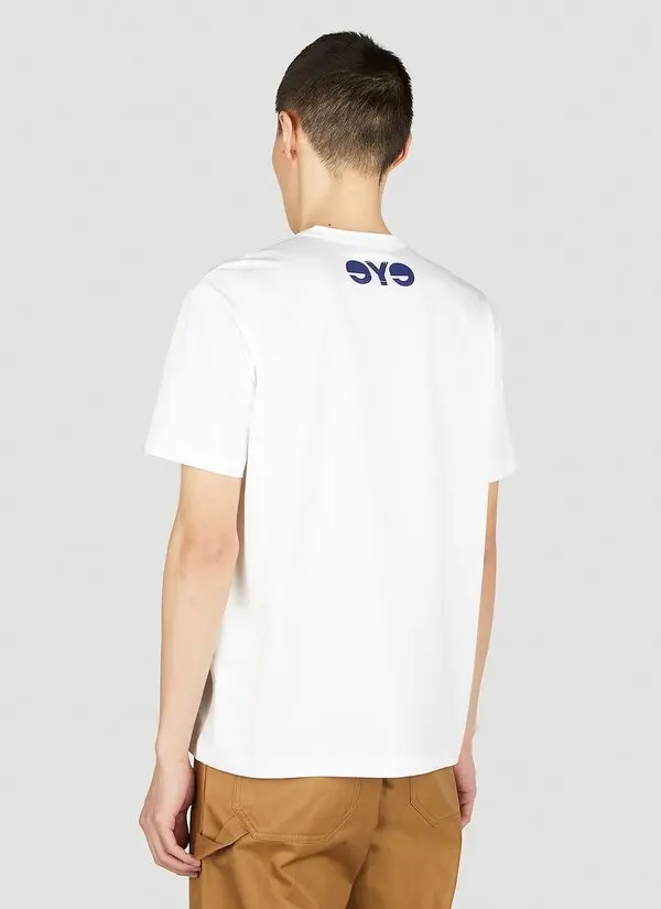 Junya Watanabe X Carhartt Printed T-shirt With Round Neck - White