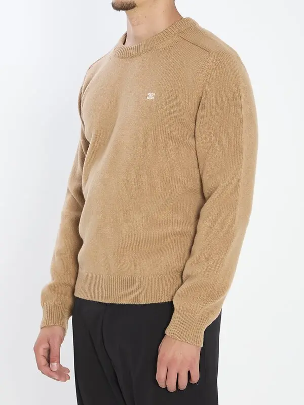 Celine Crew Neck Sweater In Wool And Cashmere
