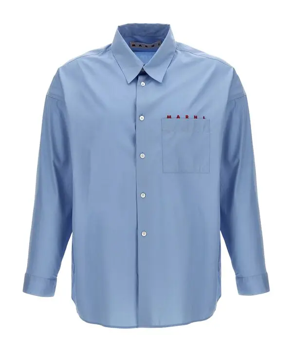 Marni Logo Printed Long-sleeved Shirt