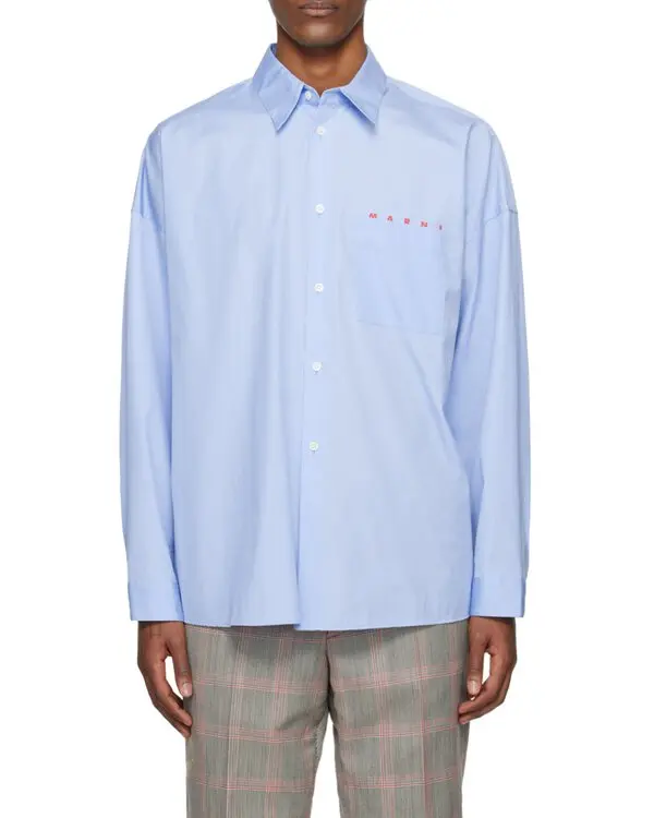 Marni Logo Printed Long-sleeved Shirt