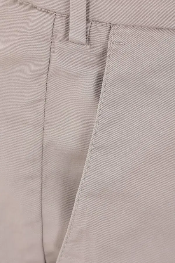 Brunello Cucinelli Italian Fit Gabardine Trousers - Grey
