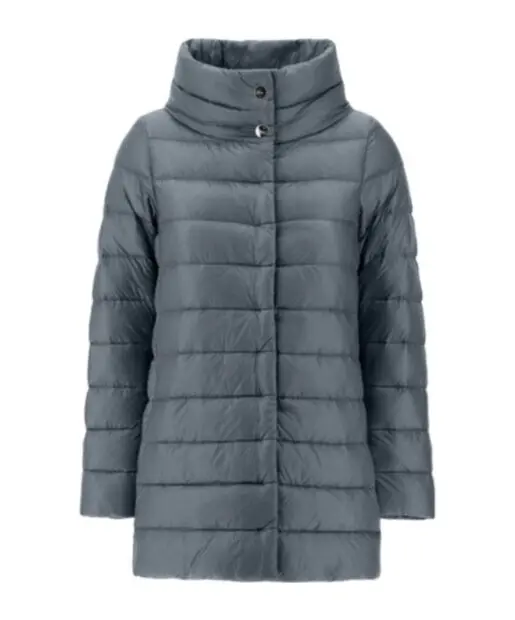 Herno Amelia High-neck Quilted Jacket - Gray