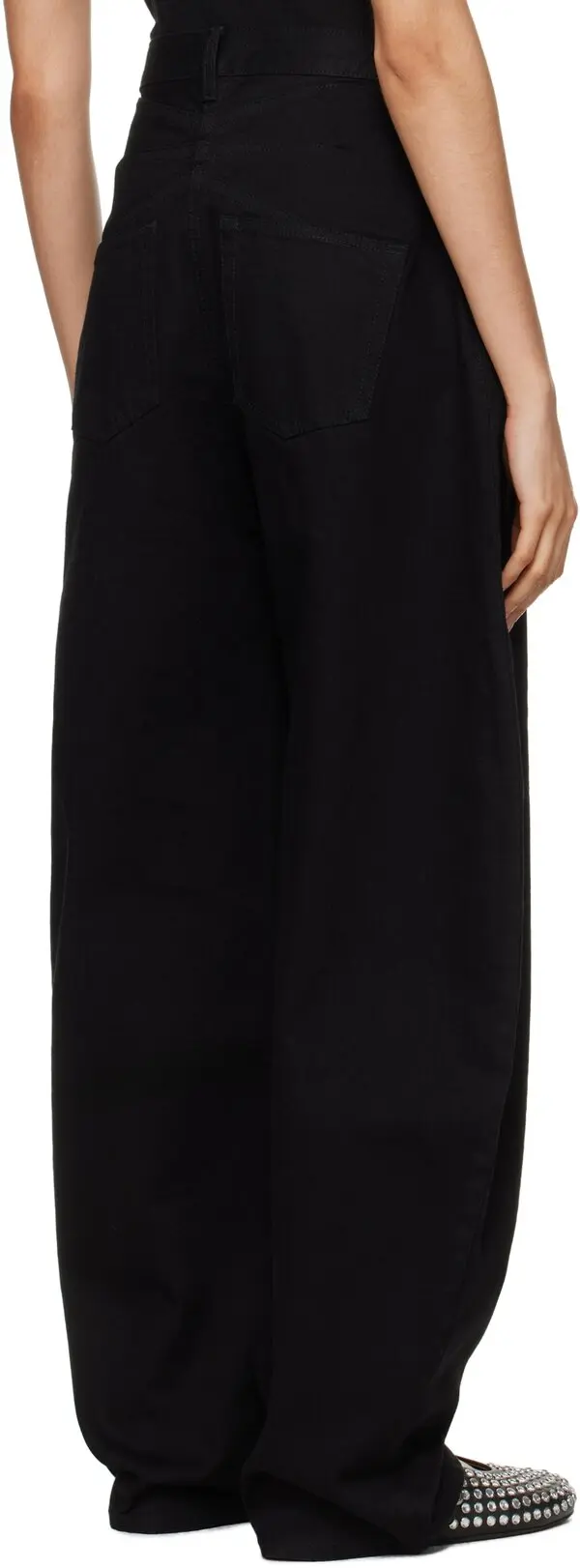 Alaïa High-waist Curved Jeans - Black