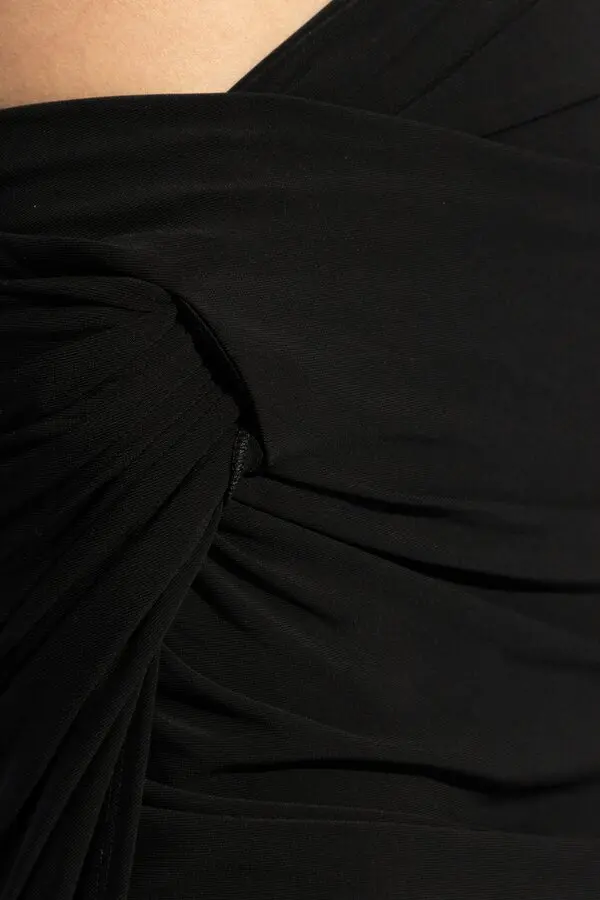 Jacquemus Draped Mini Skirt With Pendant Detail - Black