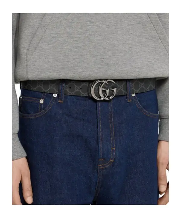 Gucci Gg Marmont Reversible Belt - Black