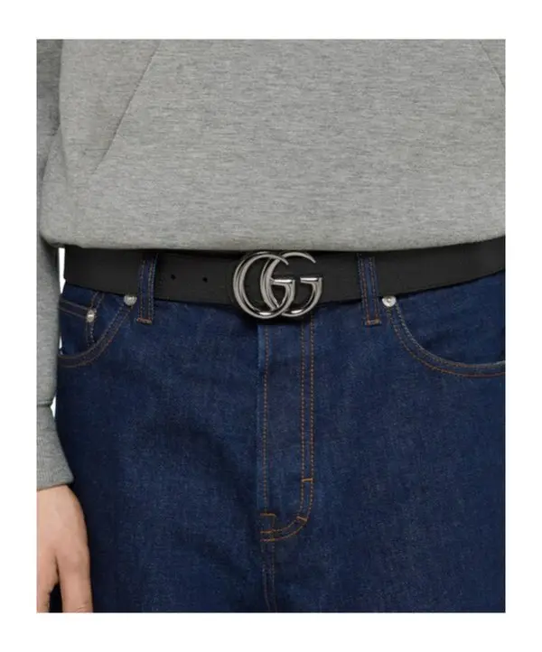 Gucci Gg Marmont Reversible Belt - Black