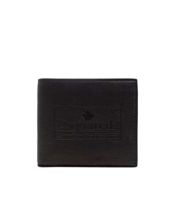 Dsquared2 Embossed Logo Leather Wallet - Black