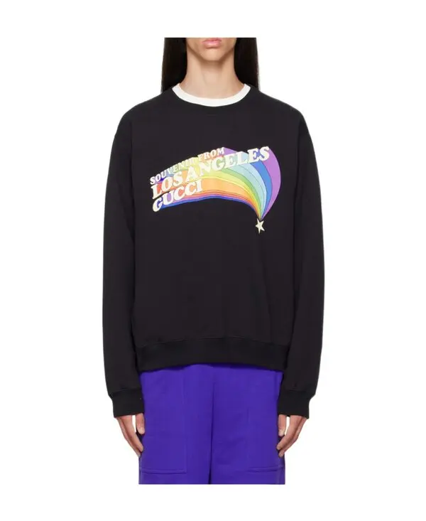 Gucci Los Angeles Rainbow Graphic Sweatshirt