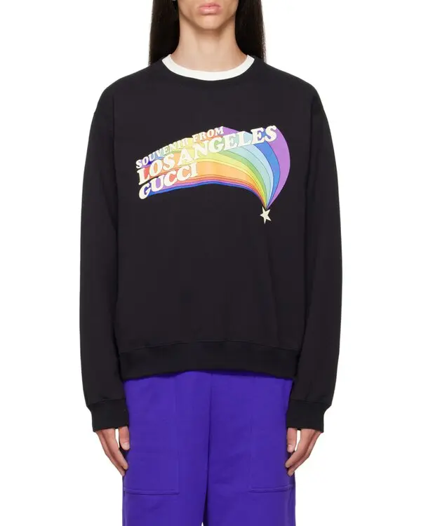 Gucci Los Angeles Rainbow Graphic Sweatshirt