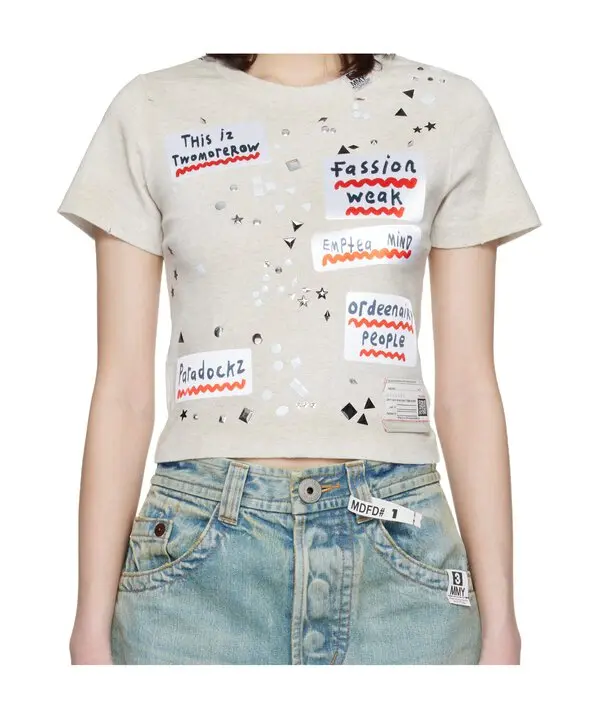 Mihara Yasuhiro Distressed Graphic T-shirt