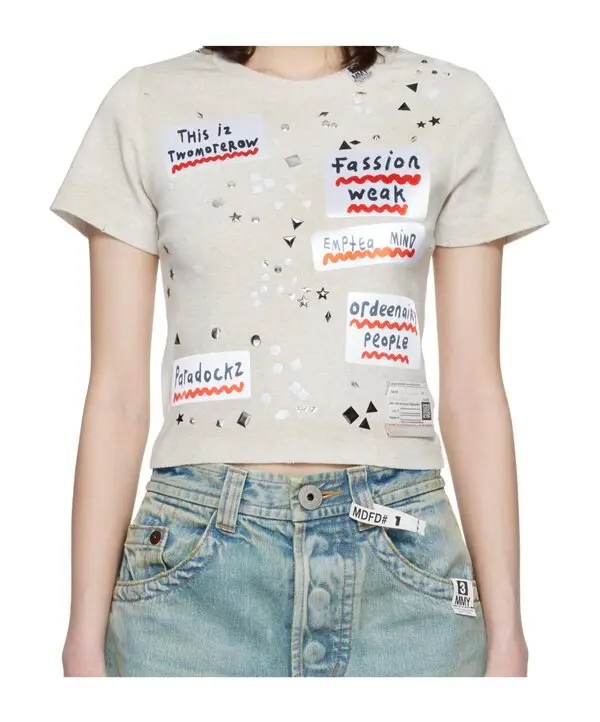 Mihara Yasuhiro Distressed Graphic T-shirt