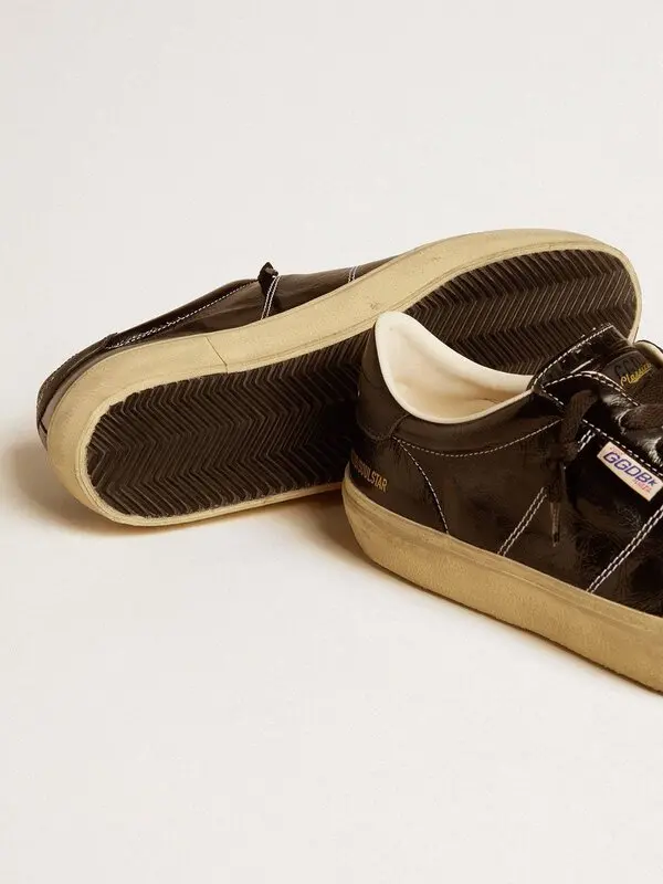 GOLDEN GOOSE Soul Star Patent Leather Sneakers - Black