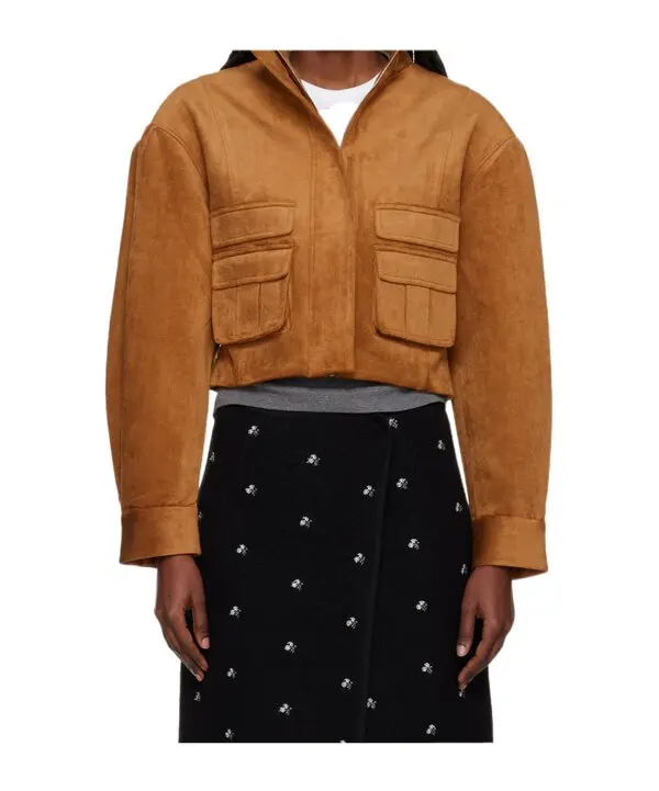 SHUSHU/TONG Stand Collar Zip Up Pocket Jacket