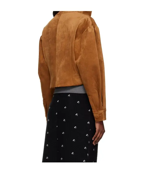 SHUSHU/TONG Stand Collar Zip Up Pocket Jacket