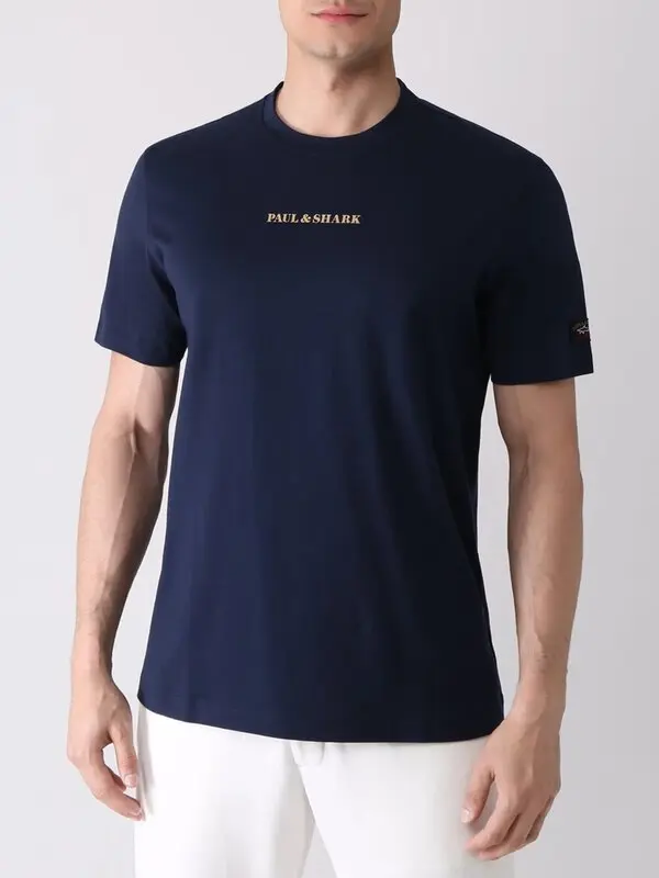 PAUL  SHARK Logo Pattern T-shirt