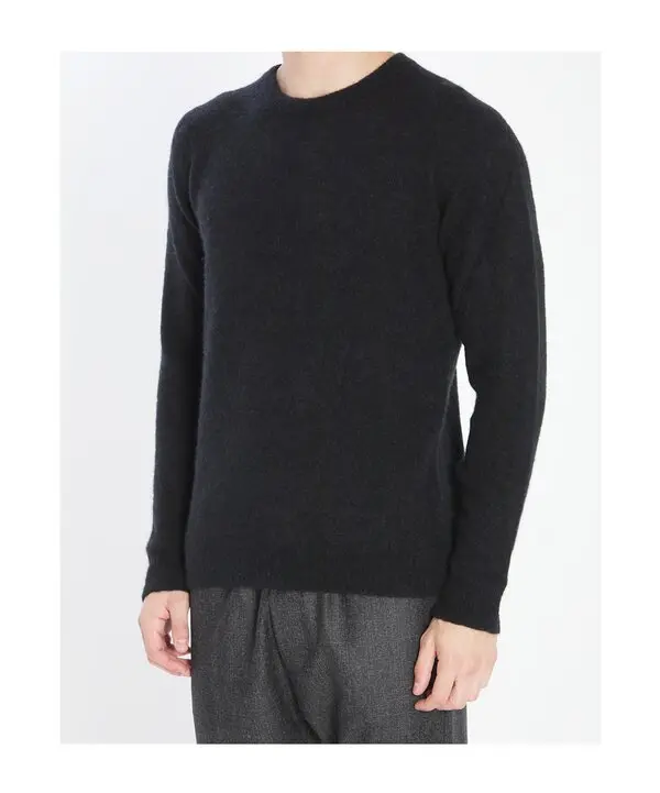 ROBERTO COLLINA Ribbed Crewneck Jumper - Black