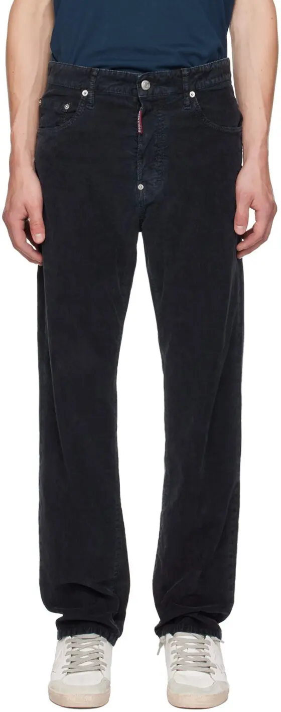 Dsquared2 Straight-leg Corduroy Trousers - Black