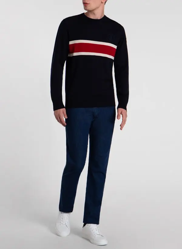 PAUL  SHARK Paul & Shark Striped Crew Neck Sweater