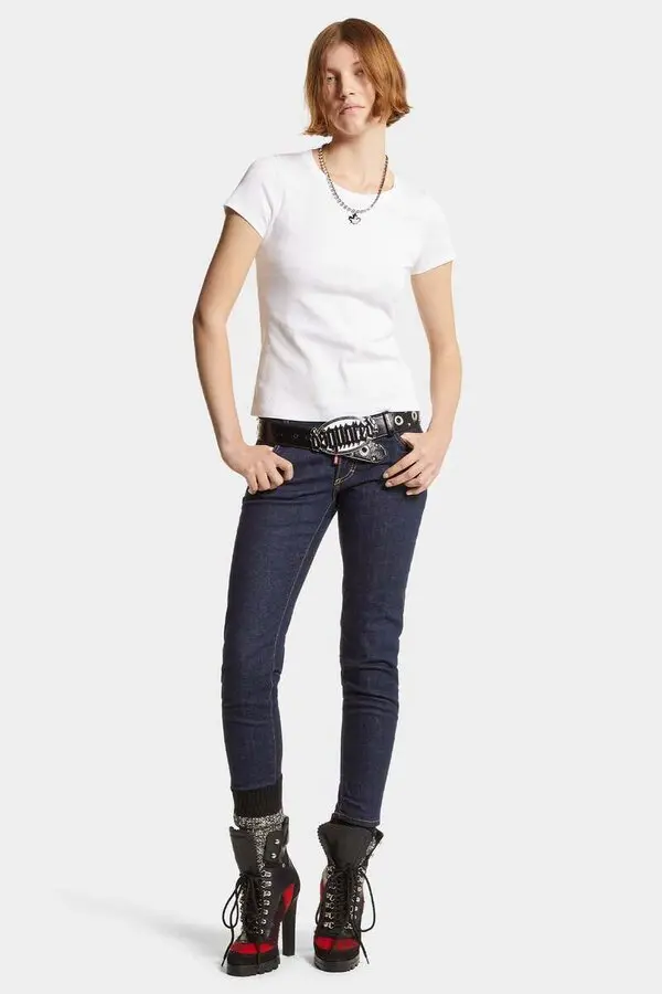 Dsquared2 Logo Patch Jennifer Jeans - Black