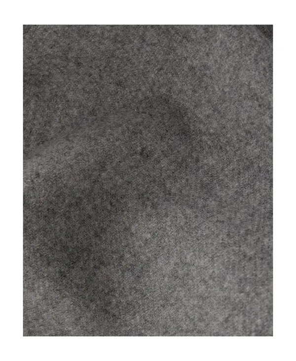 Moschino Brushed-logo Fringed Merino Scarf - Gray