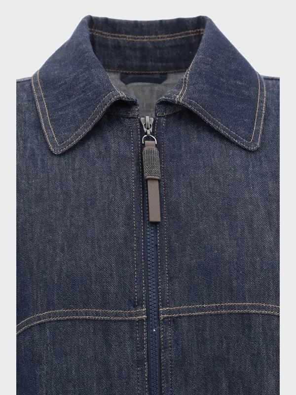 Brunello Cucinelli Denim Zip-up Jacket