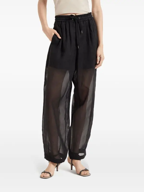Brunello Cucinelli Organza Track Trousers