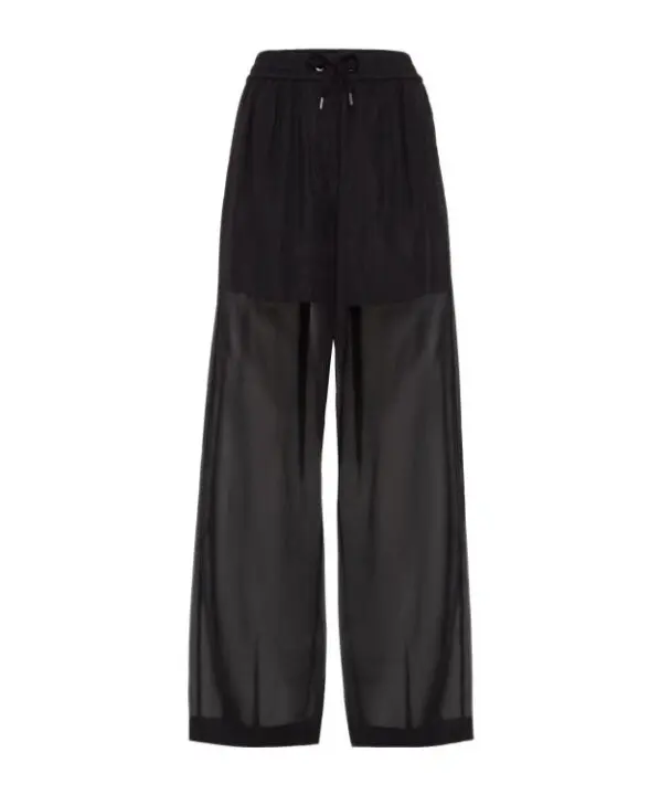 Brunello Cucinelli Organza Track Trousers - Black