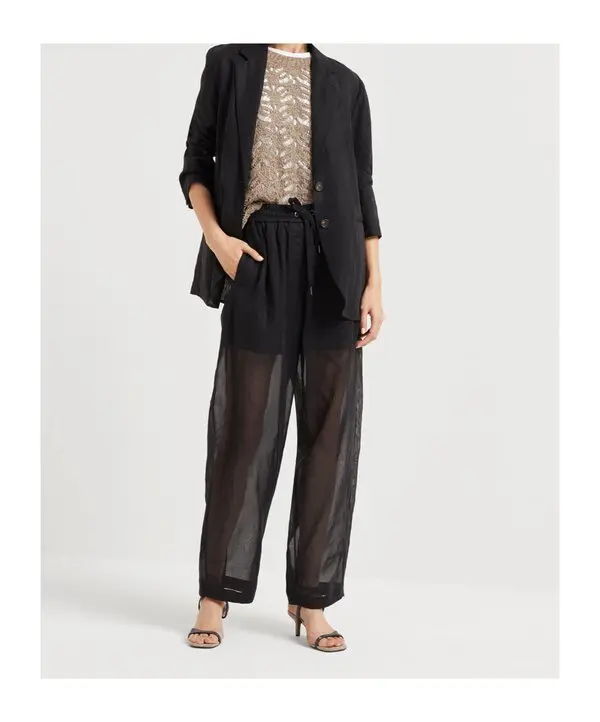 Brunello Cucinelli Organza Track Trousers