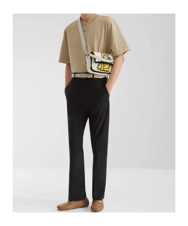 Fendi Tailored High-waist Pants With Jacquard Weave