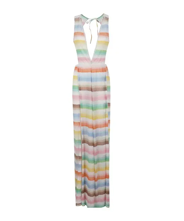 Missoni Zigzag Pattern Open Back Jumpsuit - Multicolor