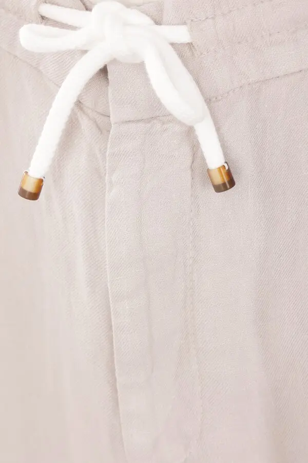 Brunello Cucinelli Elasticated Waistband Drawstring Pants - Beige