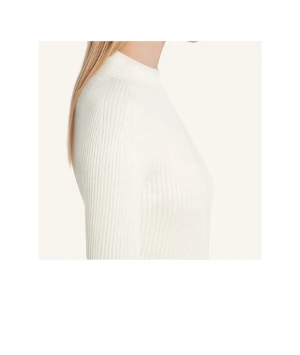 COURREGES Ribbed Mockneck Jumper - White