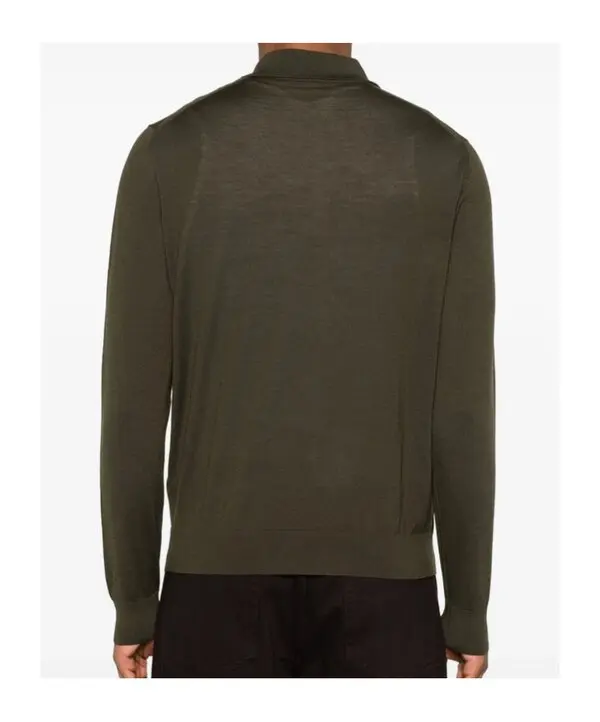 Prada Long-sleeved Knitted Polo Shirt
