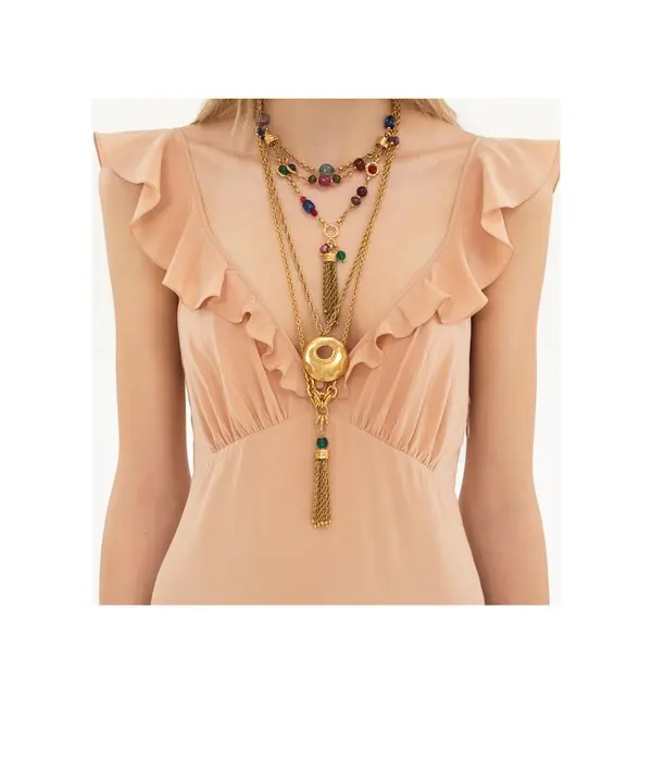 Chloé V-neck Ruffled Maxi Dress