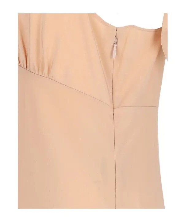 Chloé V-neck Ruffled Maxi Dress - Sandy Brown
