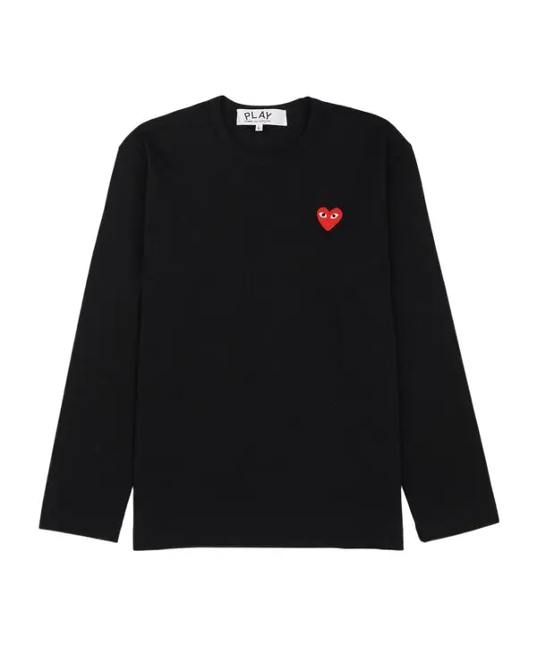 Play Comme Des Garcon Long Sleeve T-shirt - Black