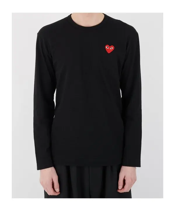 Play Comme Des Garcon Long Sleeve T-shirt - Black