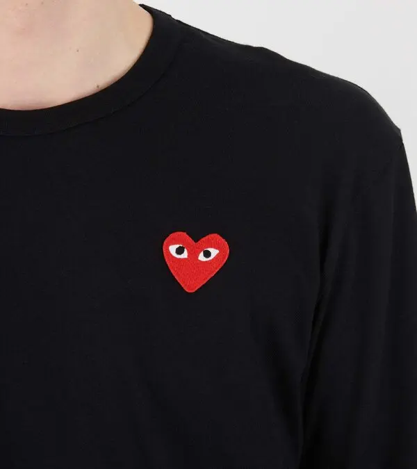 Play Comme Des Garcon Long Sleeve T-shirt - Black