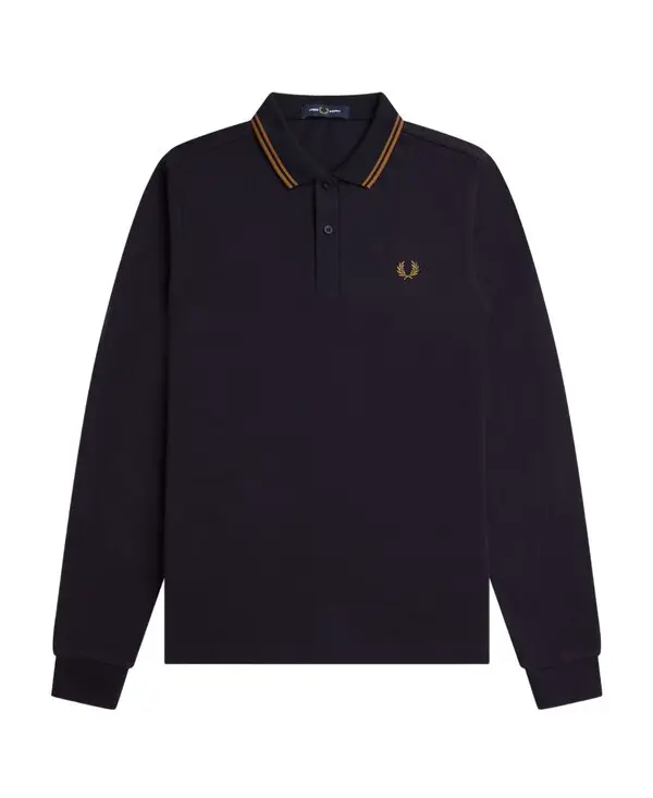 Fred Perry Logo-embroidered Cotton Polo Shirt - Black