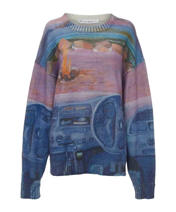 J.W.ANDERSON Camper Printed Drop Shoulder Sweater