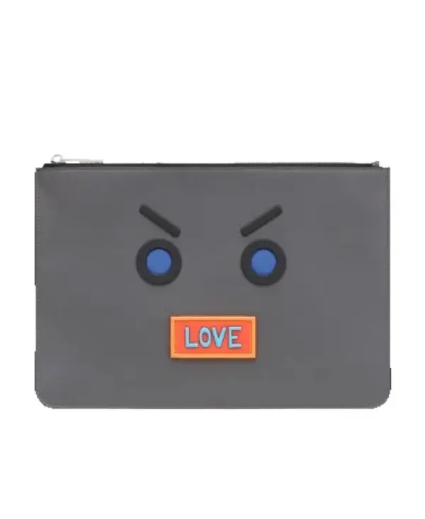 Fendi Love Clutch - Gray