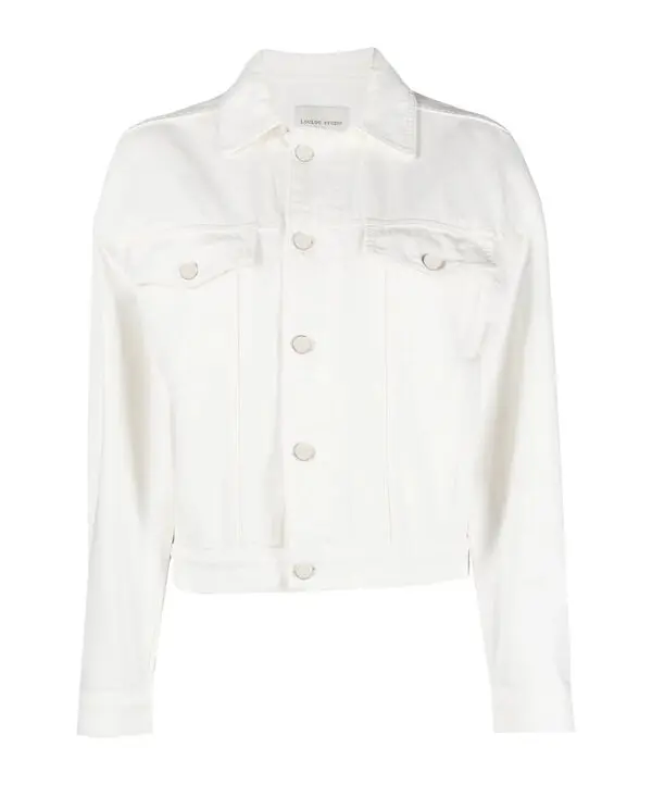 LOULOU STUDIO Long Sleeve Cropped Casual Jacket