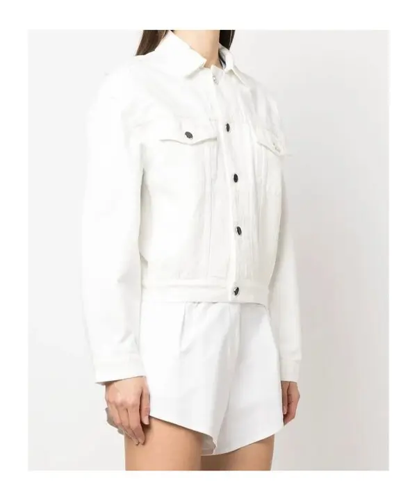 LOULOU STUDIO Long Sleeve Cropped Casual Jacket
