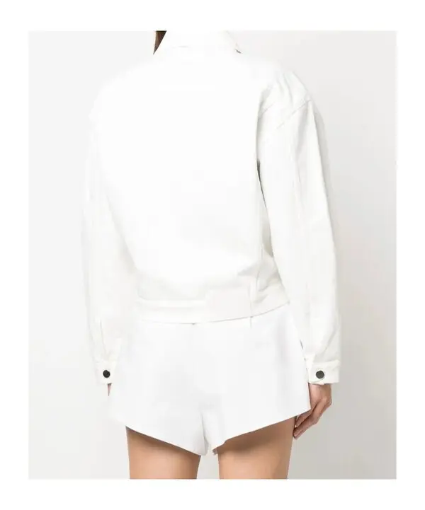 LOULOU STUDIO Long Sleeve Cropped Casual Jacket