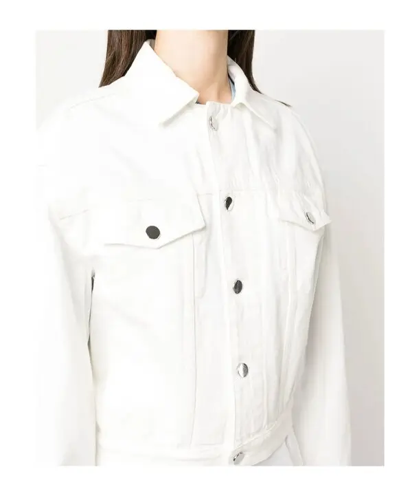 LOULOU STUDIO Long Sleeve Cropped Casual Jacket