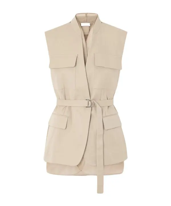Brunello Cucinelli Monili Belted Waistcoat - Nude