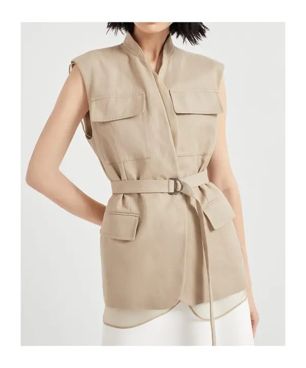 Brunello Cucinelli Monili Belted Waistcoat