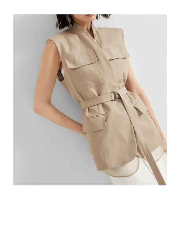 Brunello Cucinelli Monili Belted Waistcoat