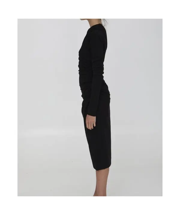 Dolce & Gabbana Asymmetrical Draped Midi Dress